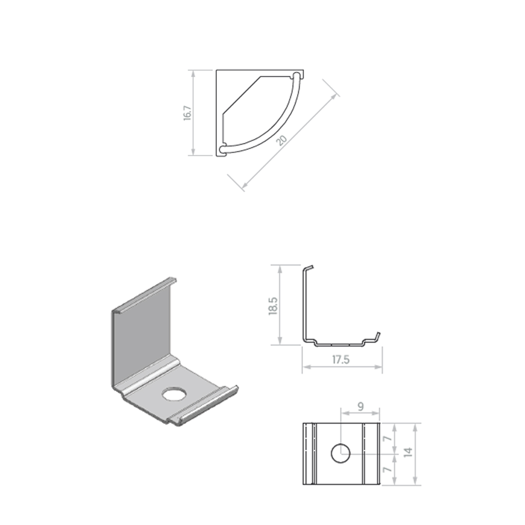 PERFIL CUBIC - Meicon